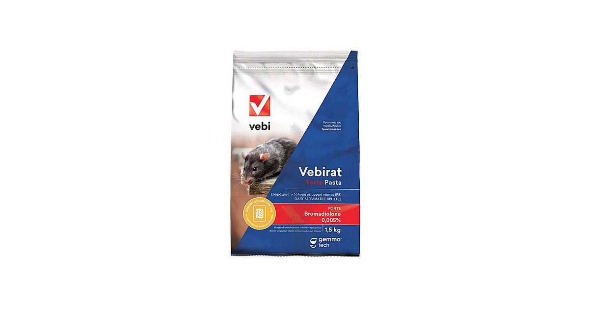 ΤΡΩΚΤΙΚΟΚΤΟΝΟ VEBIRAT PASTA 1.5KG - Ποντικοφάρμακα και παγίδες ...